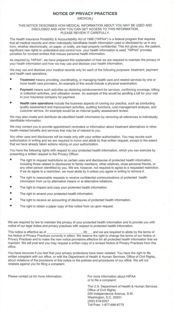 HIPAA privacy policy - The Official West 11th Street Pediatric ...